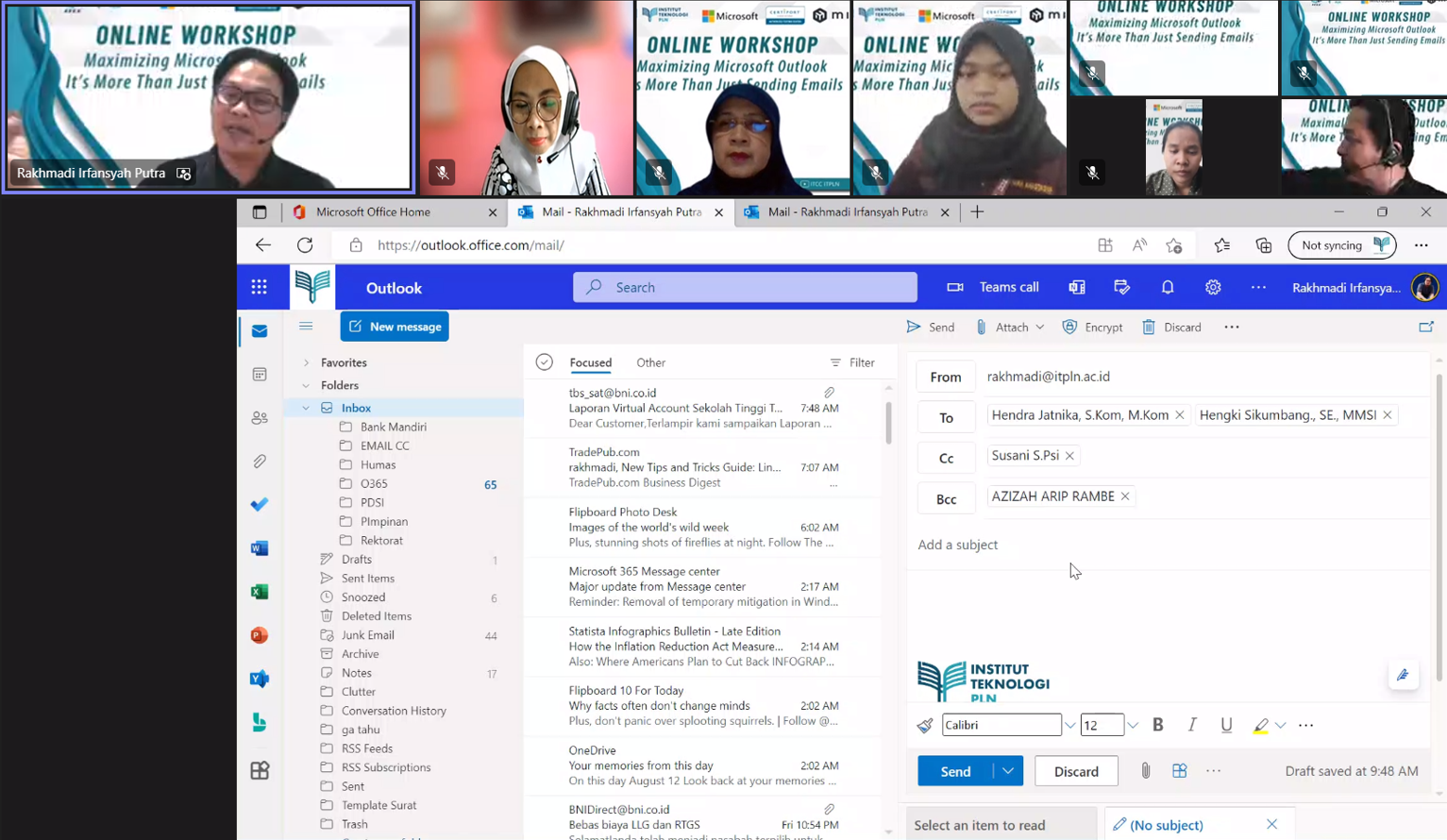 Kegiatan Workshop Outlook: Maximalize Microsoft Outlook, it's more than ...